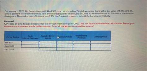 Solved On January 1 2023 Liu Corporation Paid 244 936 To