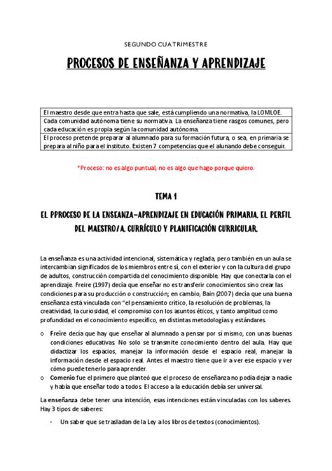 Procesos De Ensenanza Y Aprendizajepdf