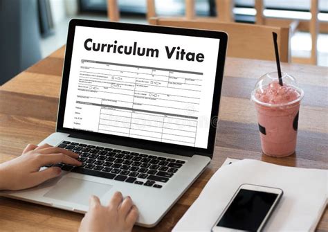 Cv Curriculum Vitae Job Interview Concept With Business Cv Re Stock Image Image Of