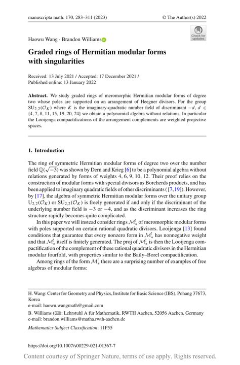 Pdf Graded Rings Of Hermitian Modular Forms With Singularities