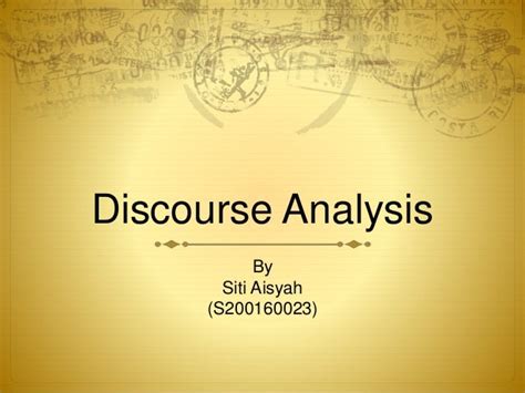 discourse analysis ppt