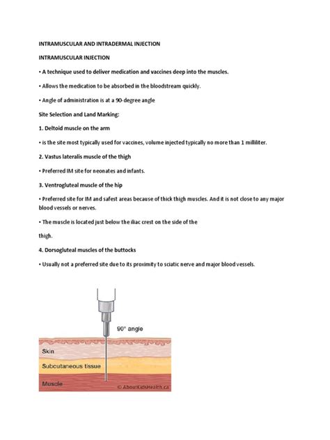 Intramuscular And Intradermal Injection Pdf