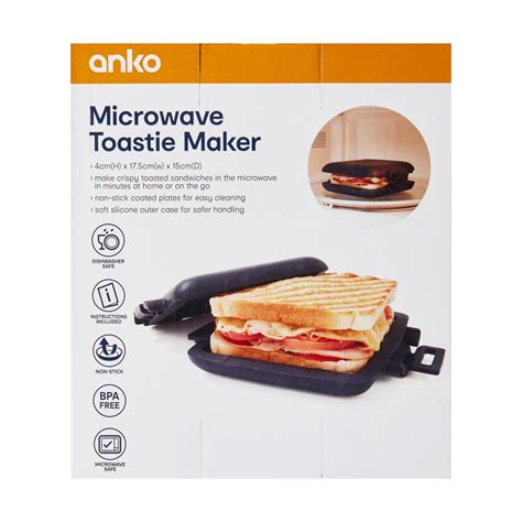 Microwave Toastie Maker Black Anko Target Australia