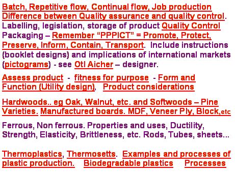 Design And Technology On The Web Revision Pages Product Design Revision GCSE KS Mr