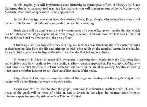 Solved In This Project You Will Implement A Class Hierarchy Chegg Com