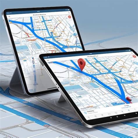 Gps System Cartography Display Location On The City Map In The Smartphone The Path Is Paved To