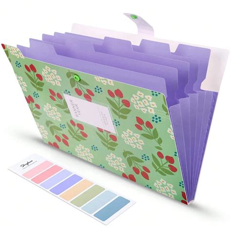 Expanding File Folders With 8 Lables Floral Printed Accordion Document Folder Organizer Us