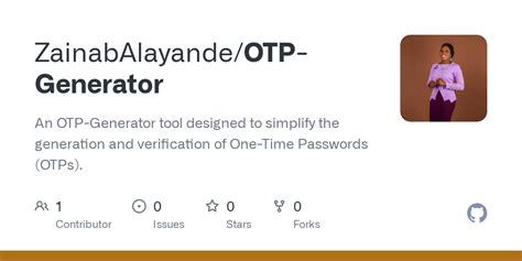 GitHub ZainabAlayande OTP Generator An OTP Generator Tool Designed To Simplify The Generation