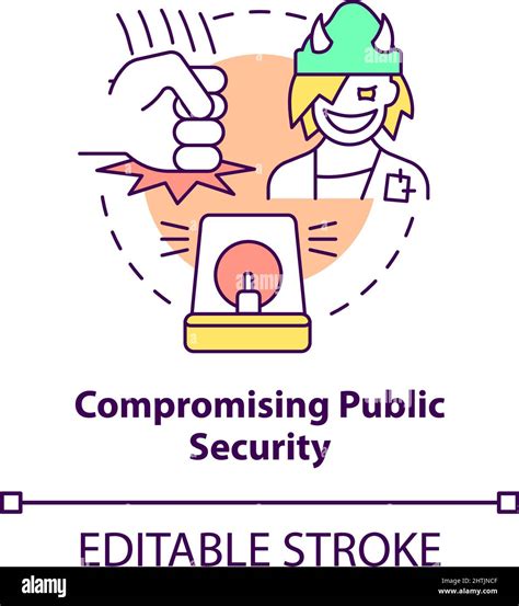 Compromising Public Security Concept Icon Stock Vector Image And Art Alamy