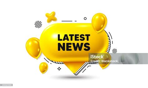 최신 뉴스 기호입니다 미디어 신문 간판 생일 말풍선 3d 아이콘입니다 벡터 0명에 대한 스톡 벡터 아트 및 기타 이미지 0명 고급 구름 Istock