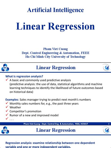 Video 2 Ai Linear Regression Pdf Predictive Analytics