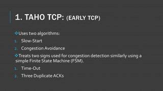 TCP Congestion Control By Owais Jara PPT