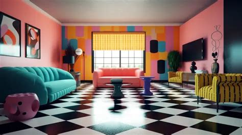 4 멤피스 스타일의 인테리어 3d 일러스트 무료 다운로드 사진 그림 및 배경 이미지 Pngtree