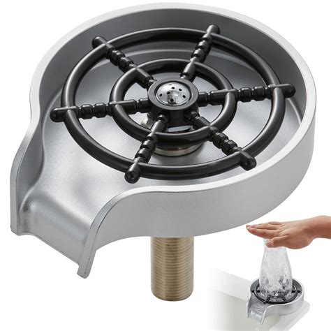 Vevor Glass Rinser 10 Spraying Jets 360° Rotating Abs Cup Washer And Cup