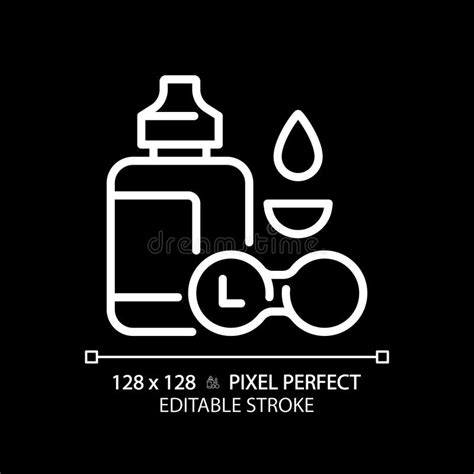 2d Customizable Thin Linear White Contact Lens Solution Icon Stock Vector Illustration Of