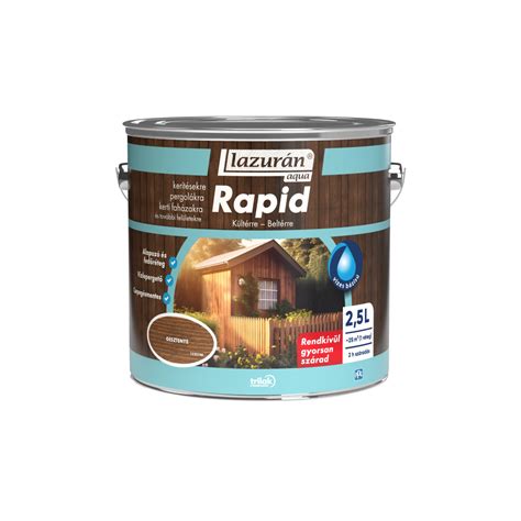 Lazurán aqua rapid vékonylazúr, 2,5 l, gesztenye - Lazúr