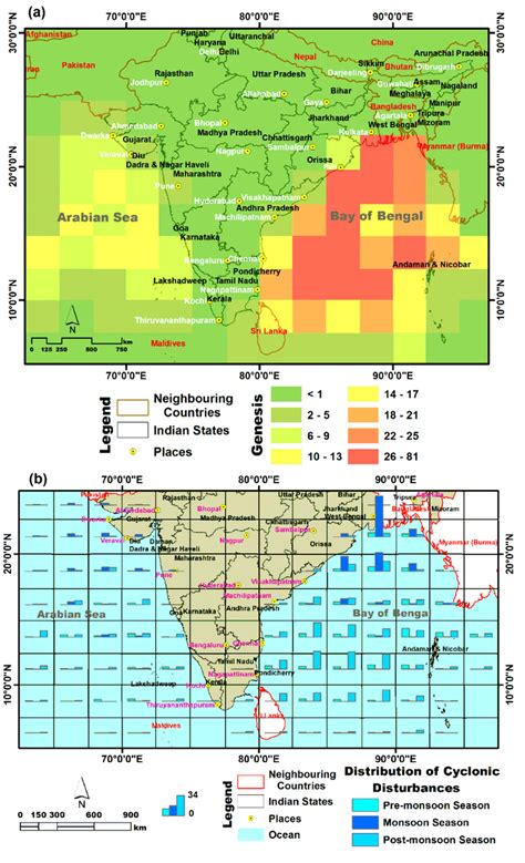 A Map Showing The Genesis Of Cyclonic Disturbances Cs And Above