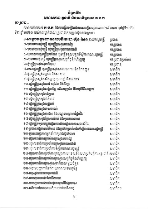 រាជរដ្ឋាភិបាល ចេញអនុក្រឹត្យកែសម្រួលរចនាសម្ព័ន្ធការងារ