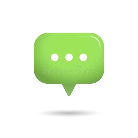 3d Social Media Notification Speech Bubble With Three Dots Ellipsis
