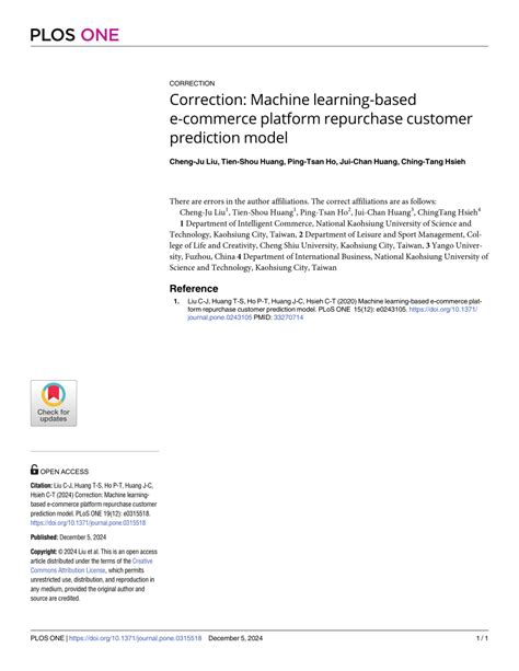 Pdf Correction Machine Learning Based E Commerce Platform Repurchase Customer Prediction Model