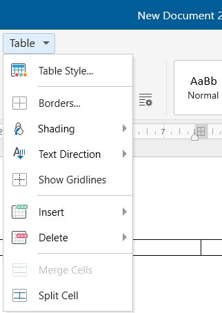 Add Or Remove Cell Borders MobiSystems