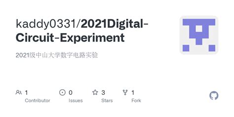 Digital Circuit Experiment README Md At Main Kaddy Digital Circuit Experiment GitHub