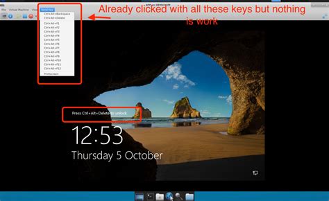 Not Able Unlock Window Vm Which Is Configured Inside The Ubuntu Server