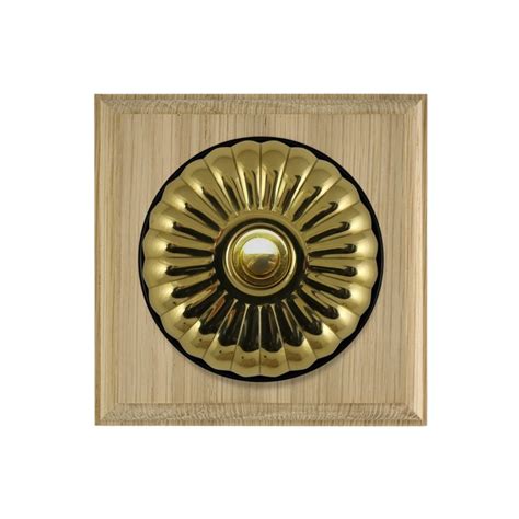 Brass Period Fluted Push Button Dimmer Switch Choice Of Finishes And Gang Options