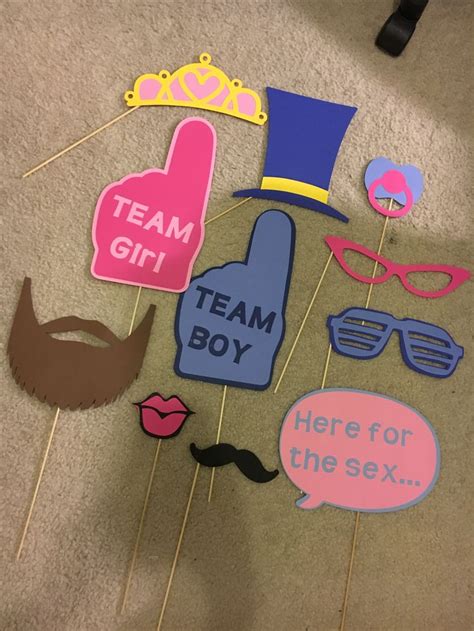 Gender Reveal Photobooth Props Gender Reveal Photo Booth Props Reveal