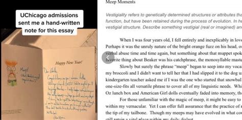 University Of Chicago Sends Student A Handwritten Note In Response To