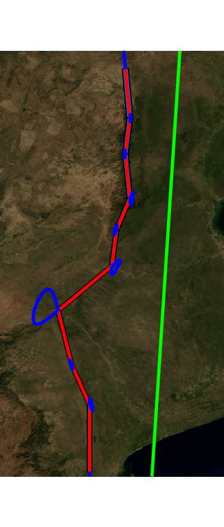 Earth Observation Scenario Blue Spacecraft Line Of Sight Green