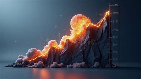 Technologydriven Visual Representation Of An Impressive Stock Growth