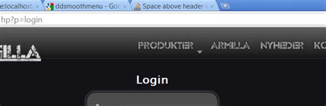 html space above header in ddsmoothmenu stack overflow