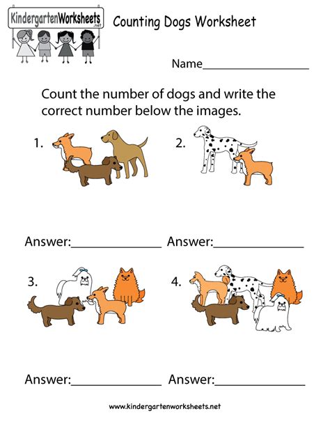 Dog Math Worksheets Free Printable