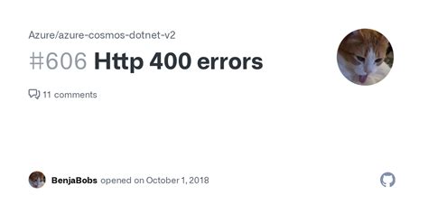 400 Errors · Issue 606 · Azureazure Cosmos Dotnet V2 · Github