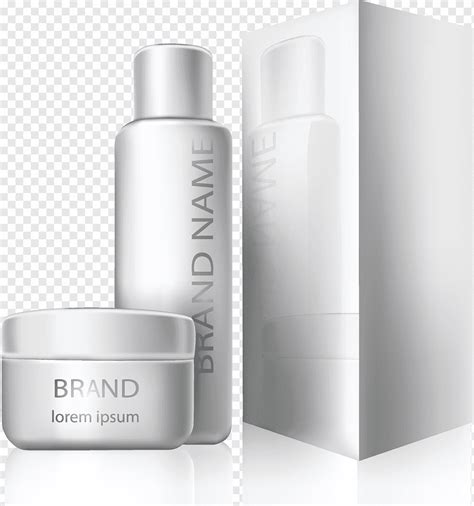 닫힌 캡이 있는 흰색 플라스틱 화장품 용기의 현실적인 스타일 그림 Png Pngwing