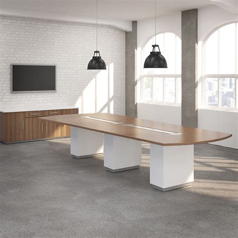 Tailgate Freestanding With Rectangular Manhattan Bases Conference Table Oburo