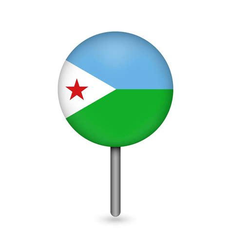Map Pointer With Contry Djibouti Djibouti Flag Vector Illustration Vector Art At
