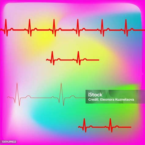 심혈관 건강 개념 하트 비트 라인 건강한 맥박 심장 박동 활력 심장의 심장 다채로운 배경 벡터 일러스트레이션 개념에 대한 스톡 벡터 아트 및 기타 이미지 Istock