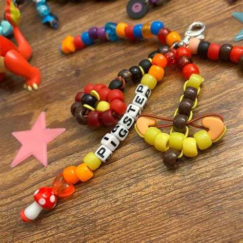 Minecraft Kandi Fidget Keychains With Rotating Lobster Clasp Etsy