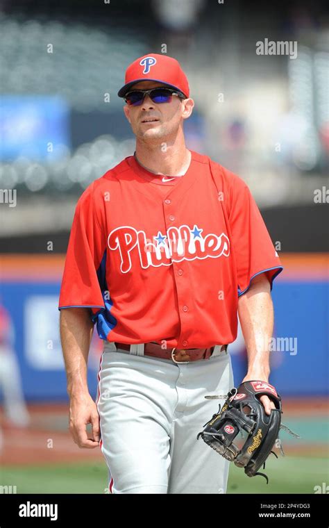Philadelphia Phillies Infielder Michael Young 10 During Game Against