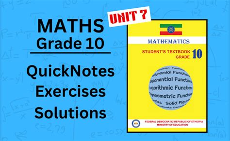 Grade 10 Mathematics Unit 7 Coordinate Geometry Quicknotes