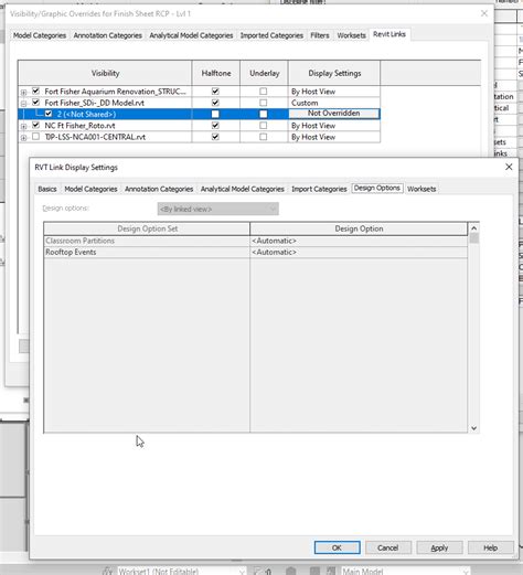 Linked Revit Models Design Options Not Showing In Vgo Autodesk Community