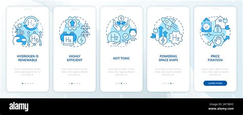 Hydrogen Benefits Blue Onboarding Mobile App Screen Stock Vector Image And Art Alamy