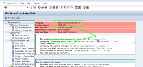 TIME OUT ABAP Programming Error ABAP AcademyABAP Academy