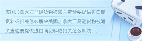 美国加拿大亚马逊货物被海关查验要提供进口商资料或扣关怎么解决 哔哩哔哩