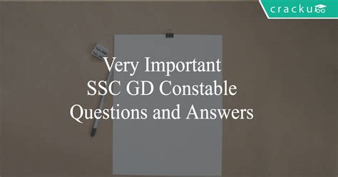 Ssc Gd Important Questions And Answers Pdf Ssc Gd Study Material Pdf