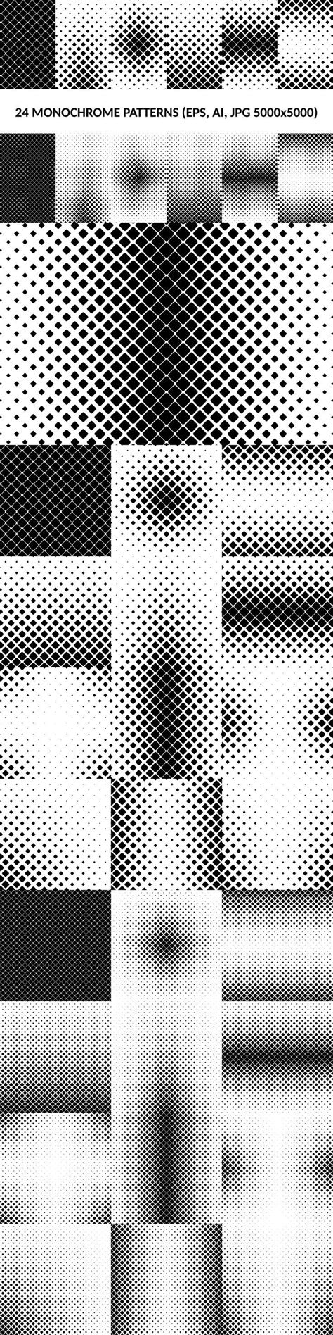 24 Monochrome Rounded Square Patterns Graphic By Davidzydd · Creative Fabrica Square Patterns