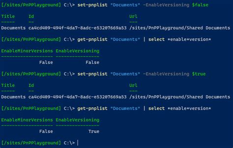 New Pnplist Set Pnplist Enableversioning Parameter Sets Wrong Property · Issue 2293 · Pnp