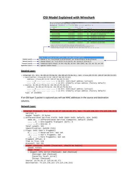 Osi Model Explained With Wireshark Pdf